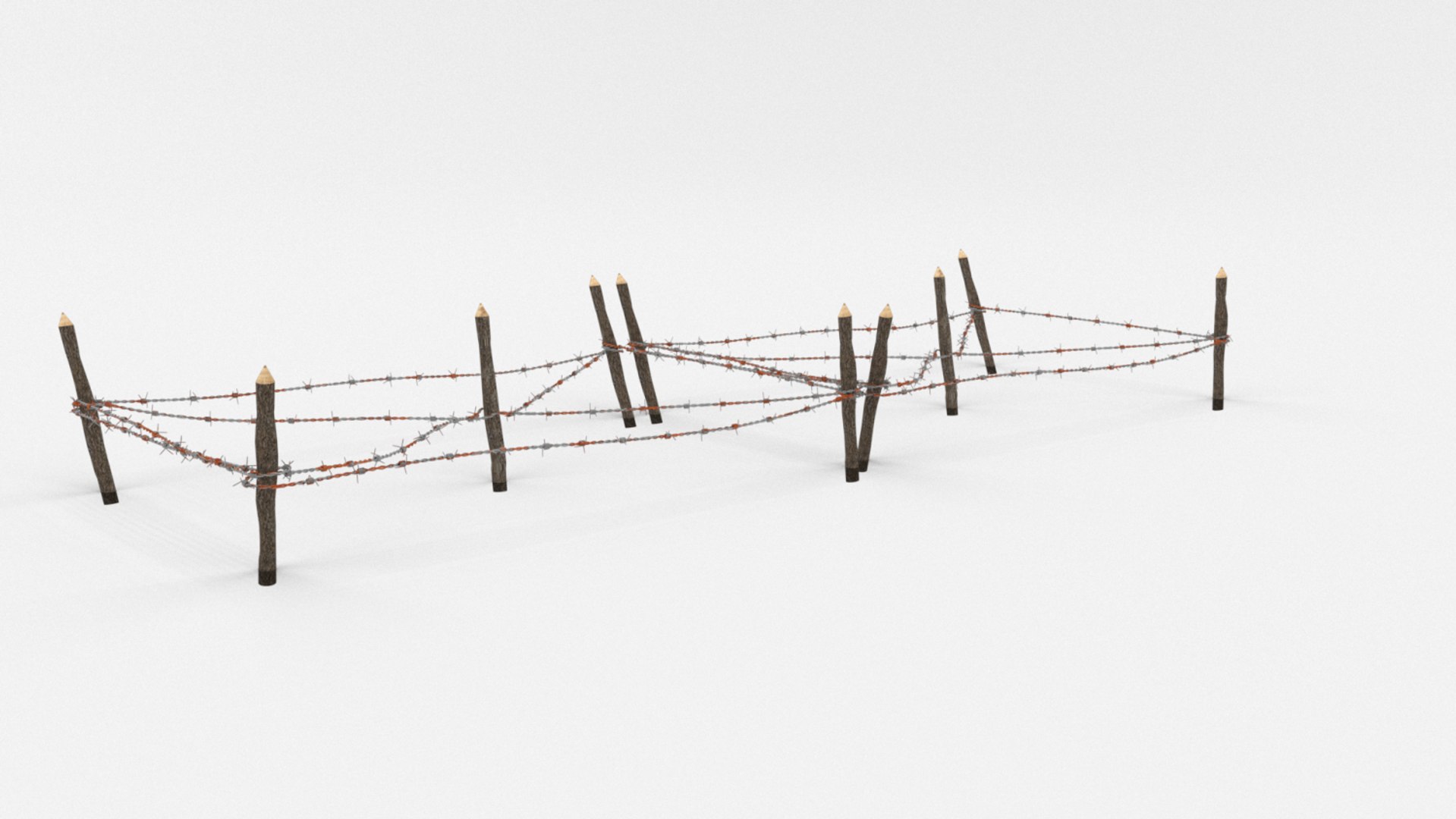3D Barbed Wire Obstacle Model - TurboSquid 1191647