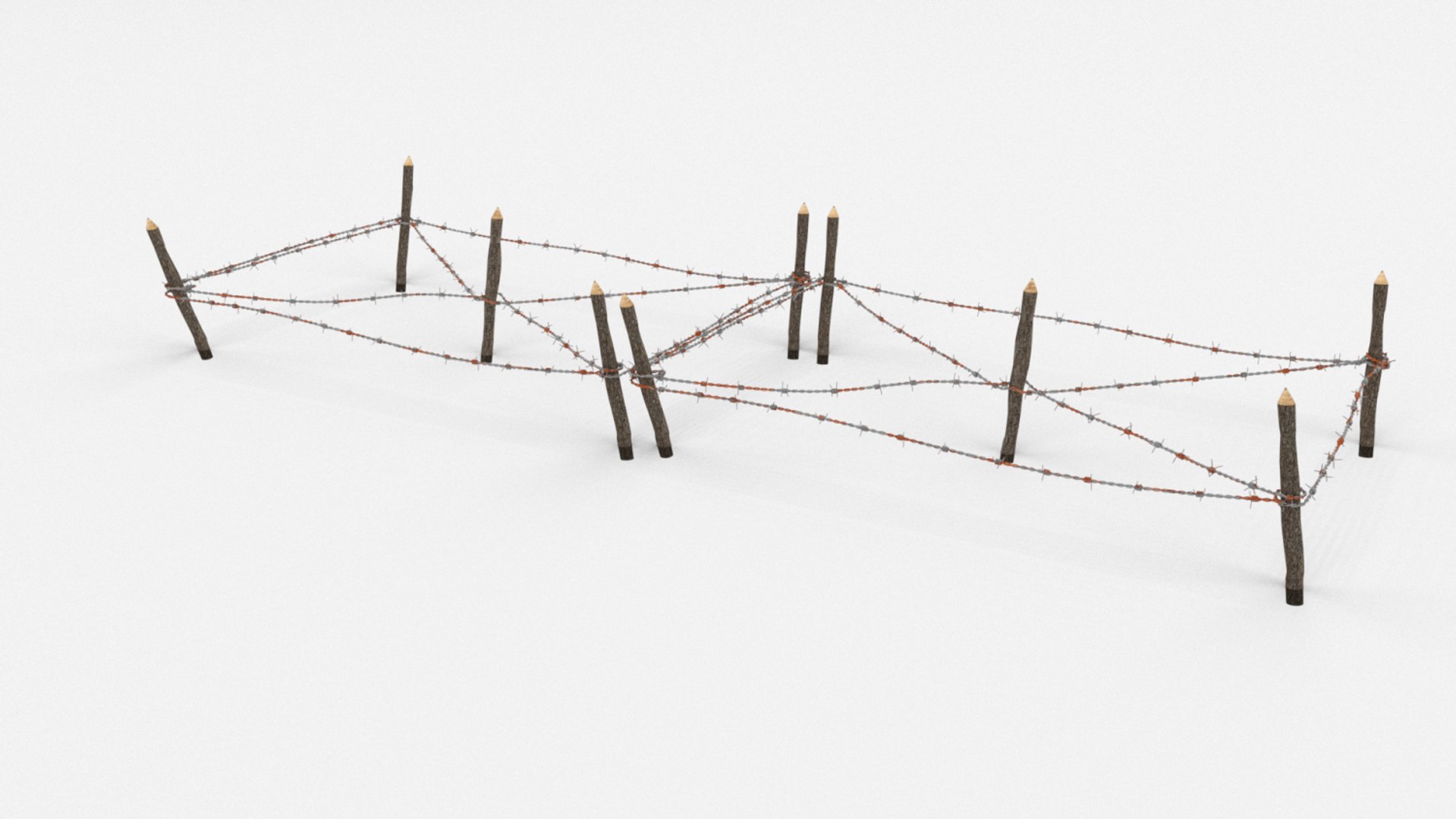 3D Barbed Wire Obstacle Model - TurboSquid 1191647