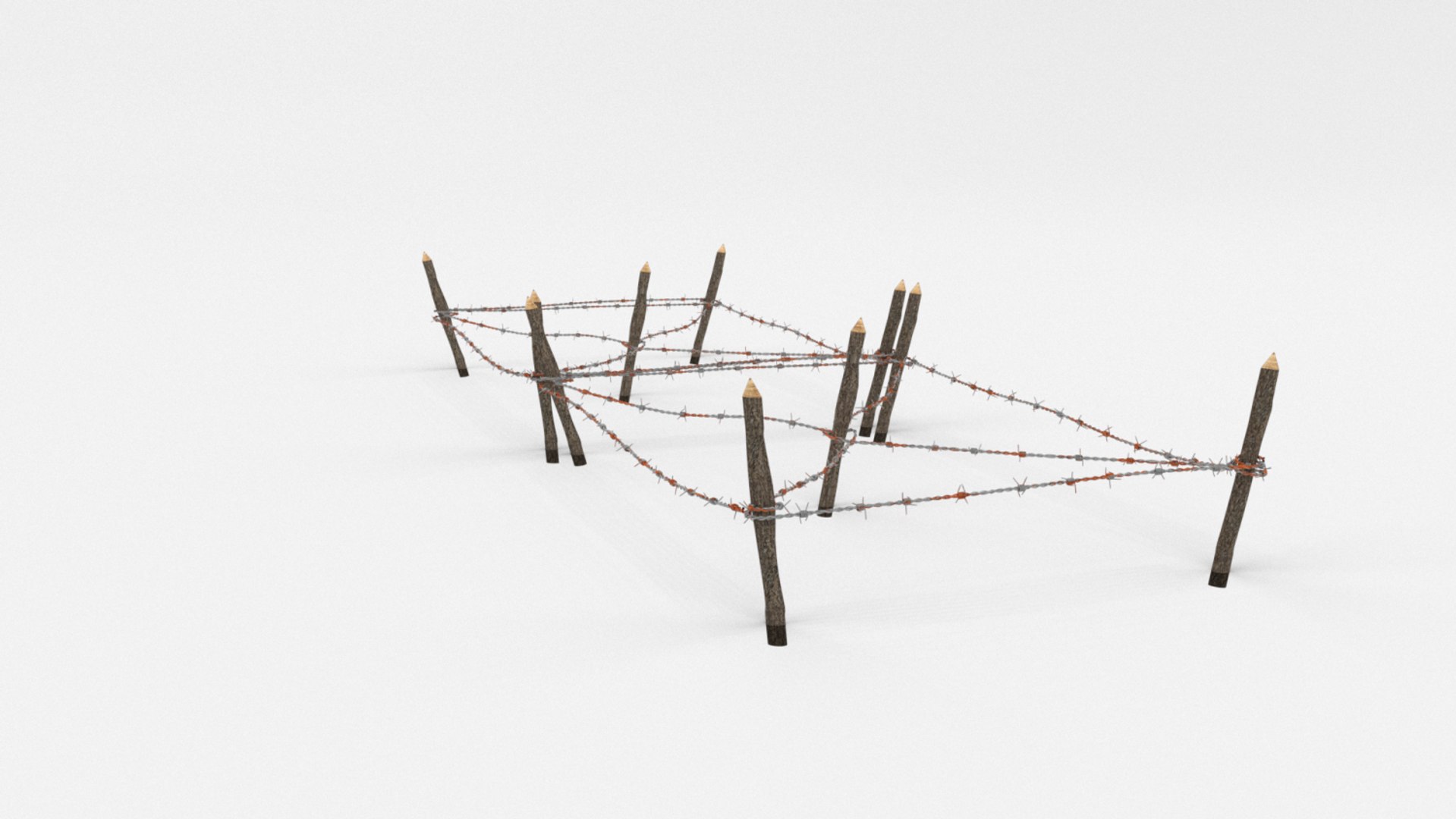 3D Barbed Wire Obstacle Model - TurboSquid 1191647