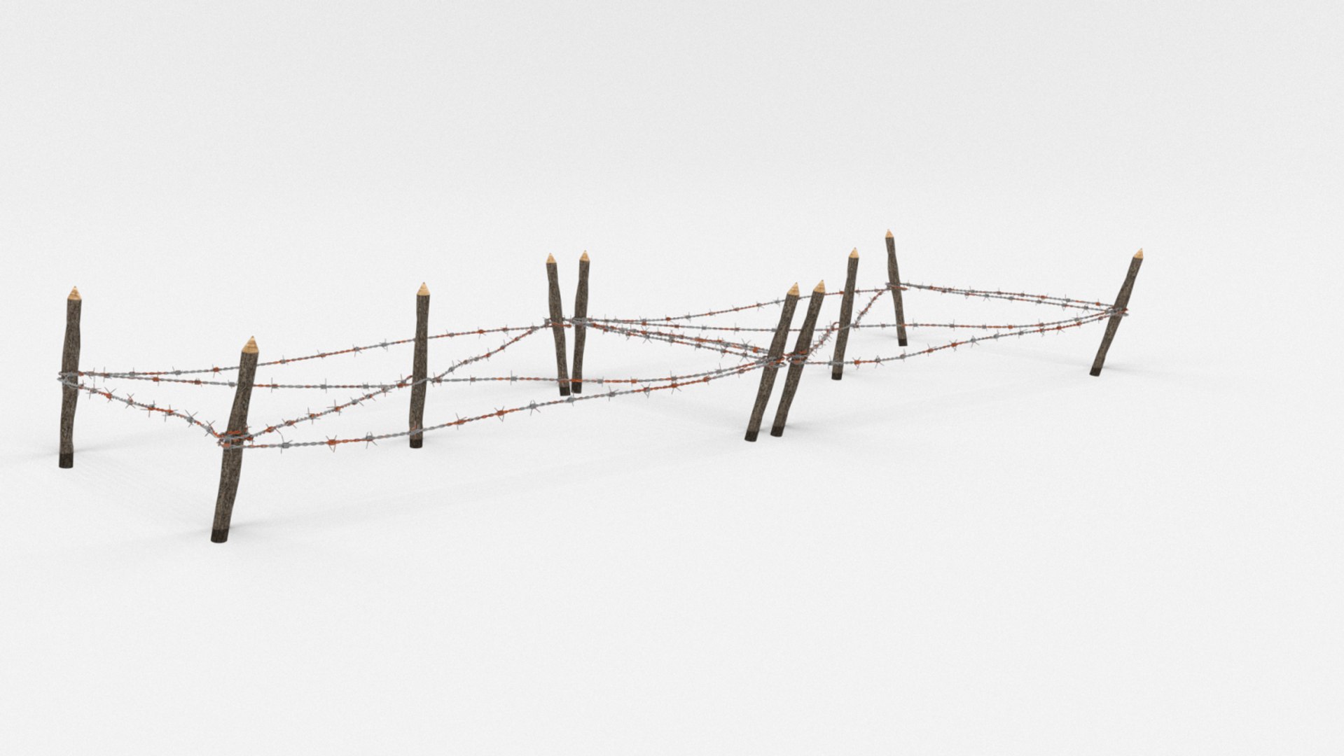 3D Barbed Wire Obstacle Model - TurboSquid 1191647