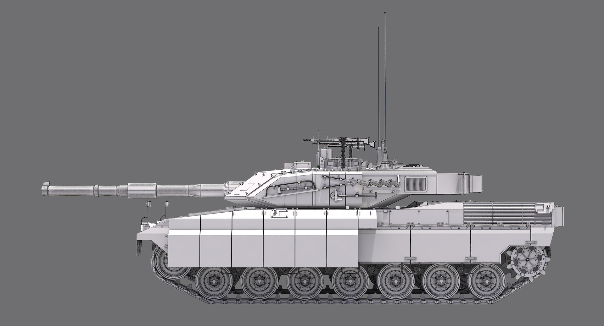 C1 ariete reactive armour 3D model - TurboSquid 1203674