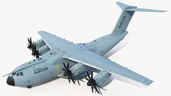modelo 3d Avión de transporte militar Airbus A400M Atlas con Humvee en ...
