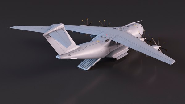 modelo 3d Avión de transporte militar Airbus A400M Atlas con Humvee en ...