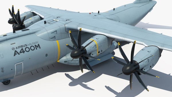 modelo 3d Avión de transporte militar Airbus A400M Atlas con Humvee en ...