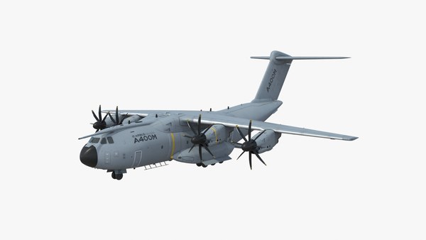 modelo 3d Avión de transporte militar Airbus A400M Atlas con Humvee en ...
