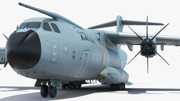 modelo 3d Avión de transporte militar Airbus A400M Atlas con Humvee en ...