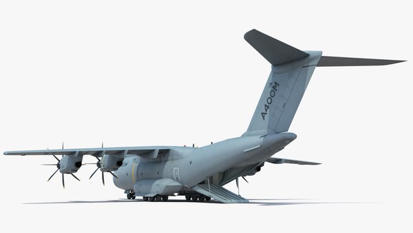 modelo 3d Avión de transporte militar Airbus A400M Atlas con Humvee en ...