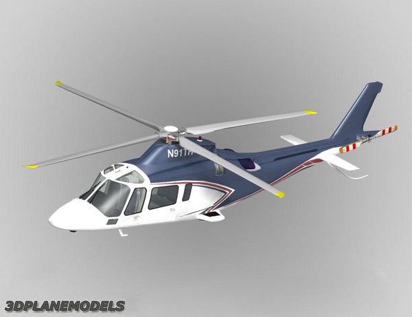 3d model of agusta a-109e private livery