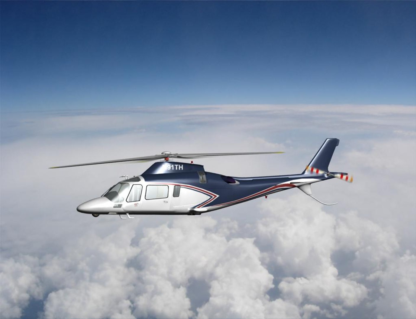 3d Model Of Agusta A-109e Private Livery