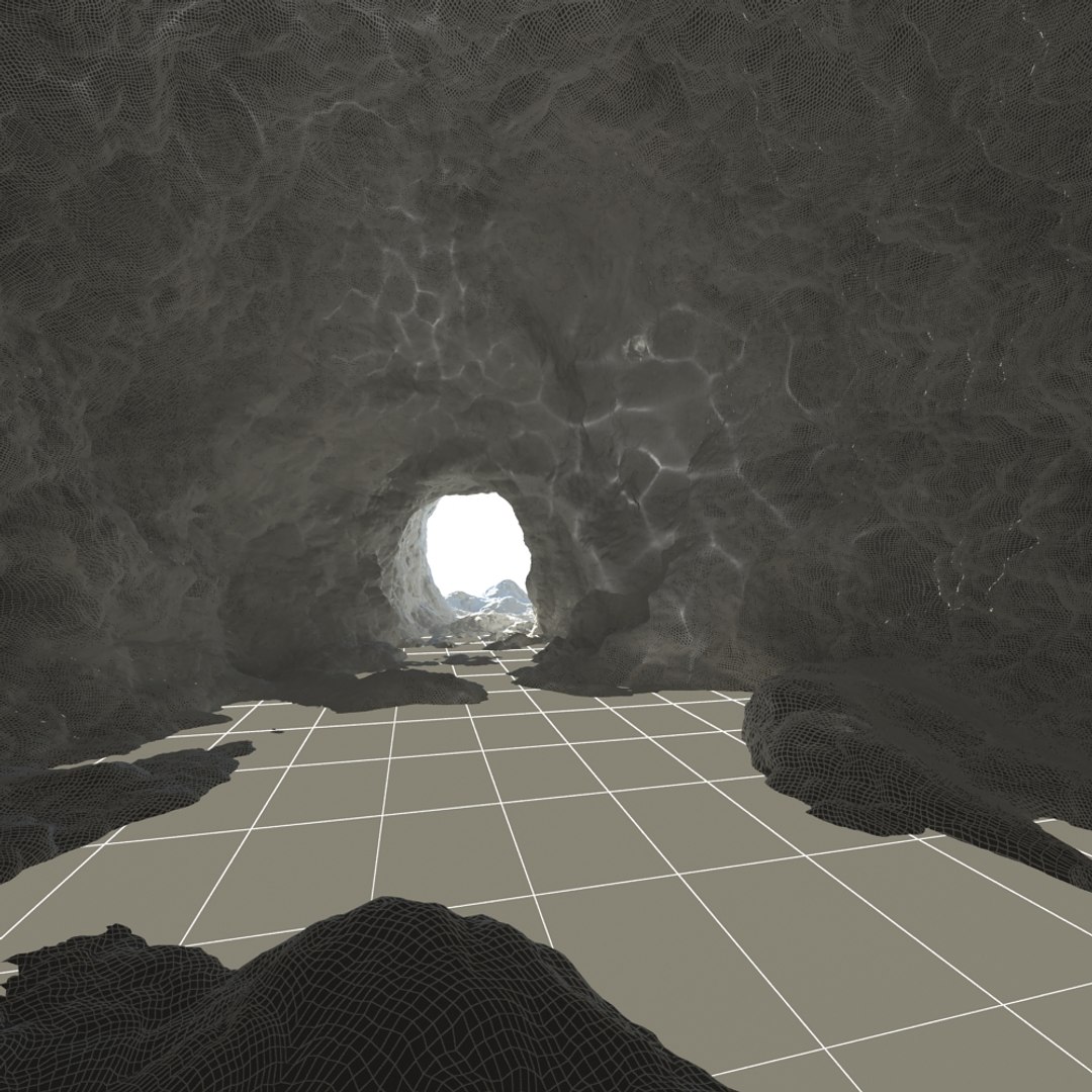 cave rock stones 3d model