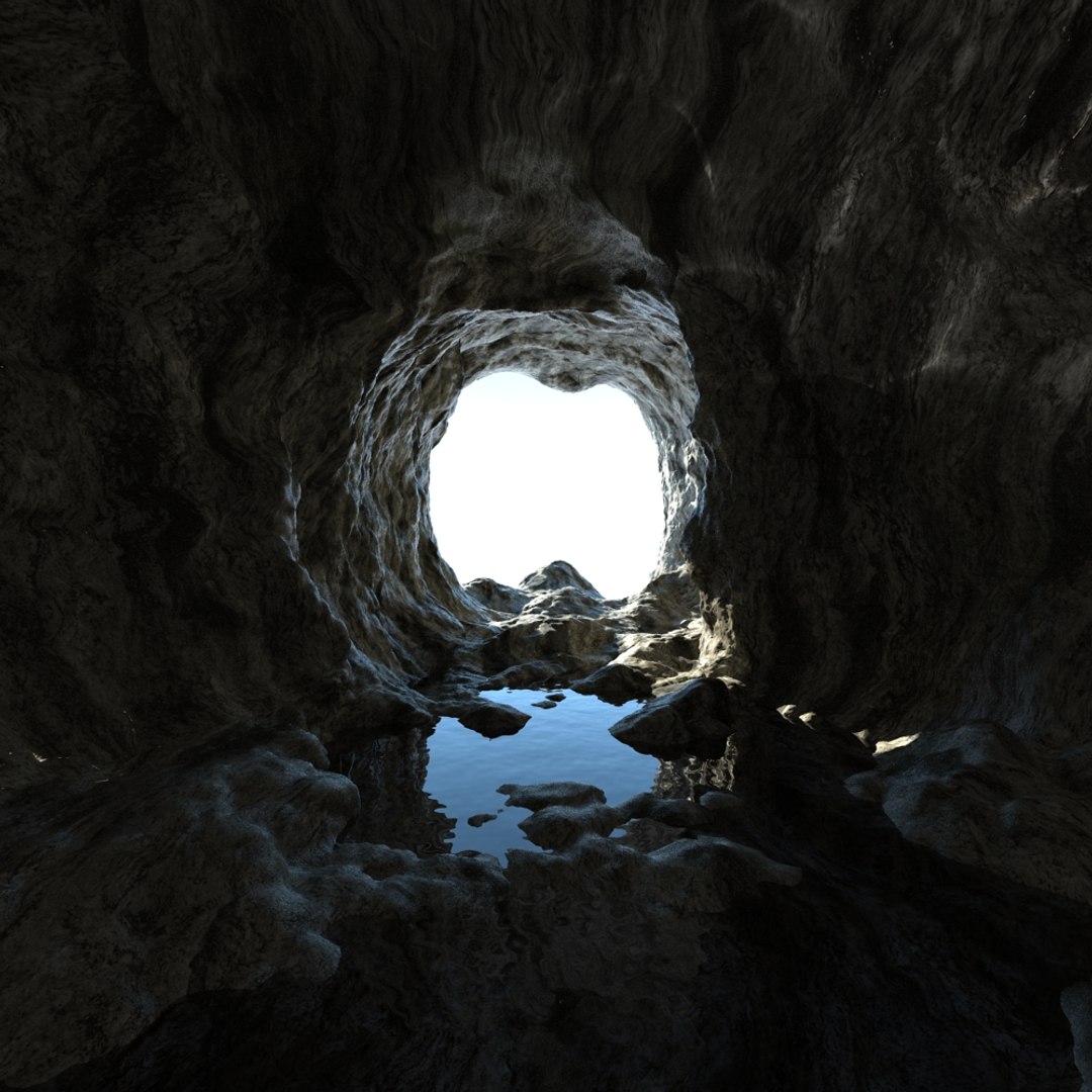 cave rock stones 3d model