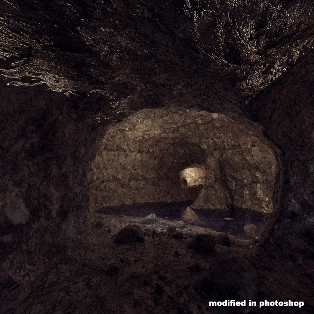 cave rock stones 3d model