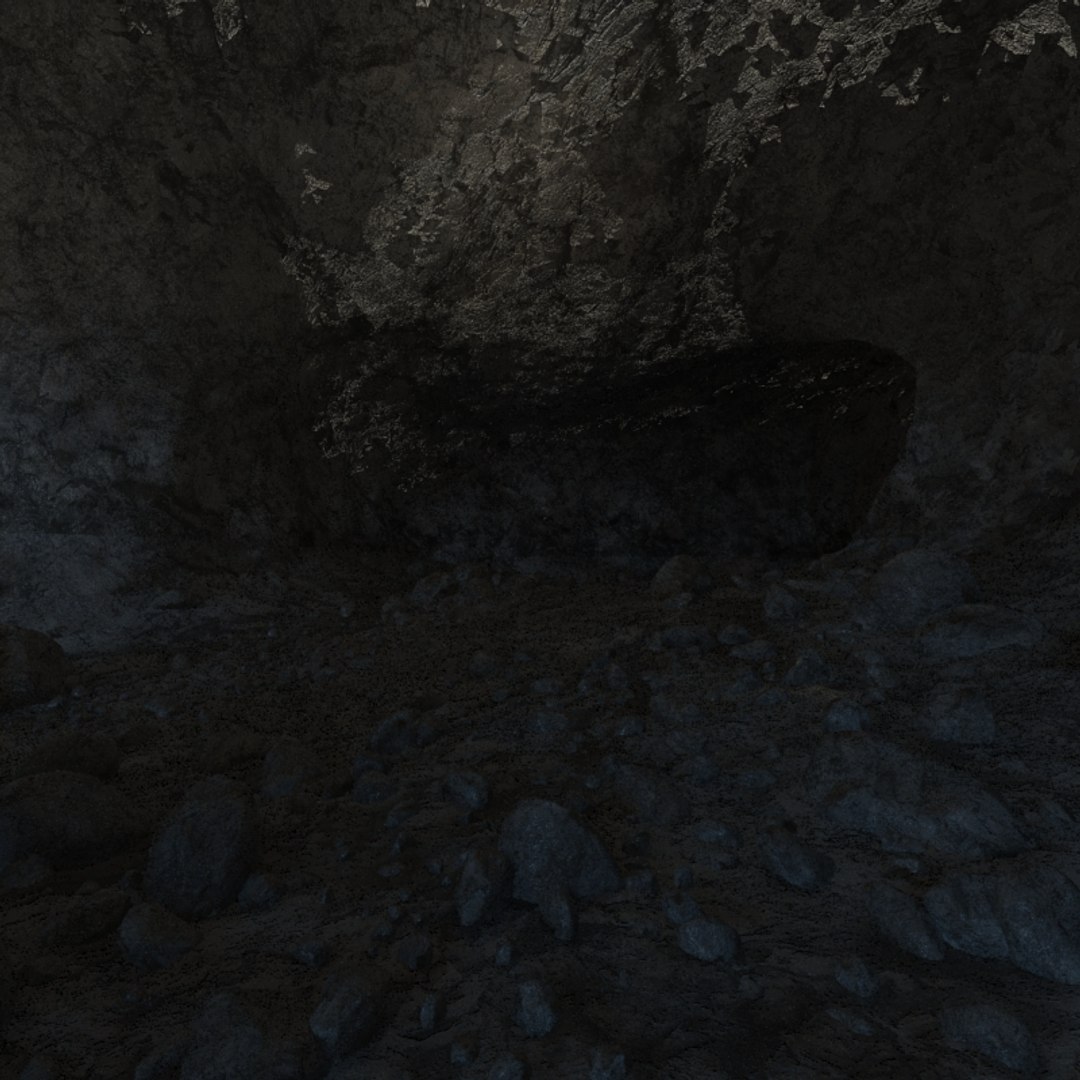 cave rock stones 3d model