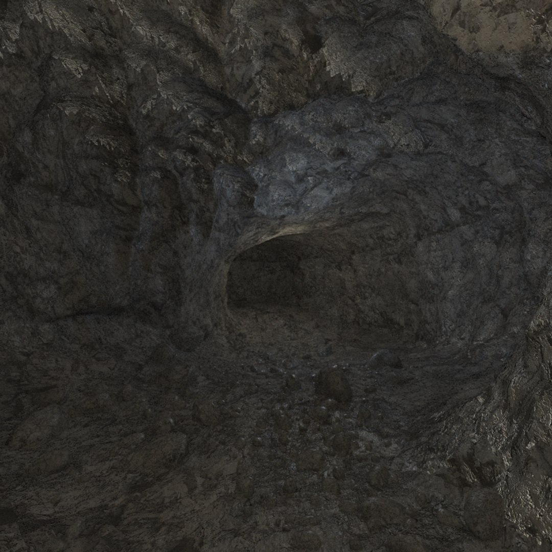 cave rock stones 3d model