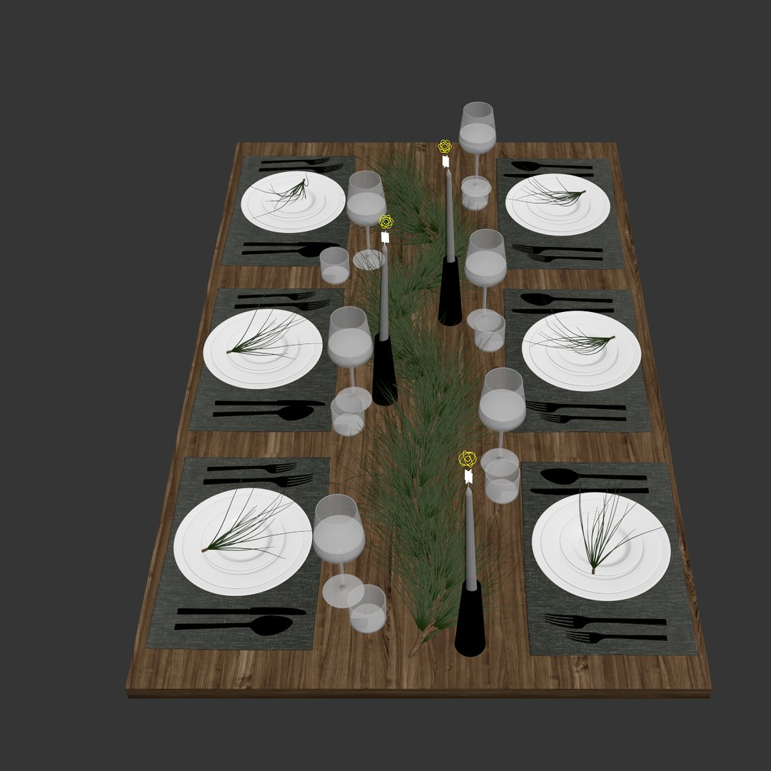 3D Table Setting 20 Model - TurboSquid 1490476
