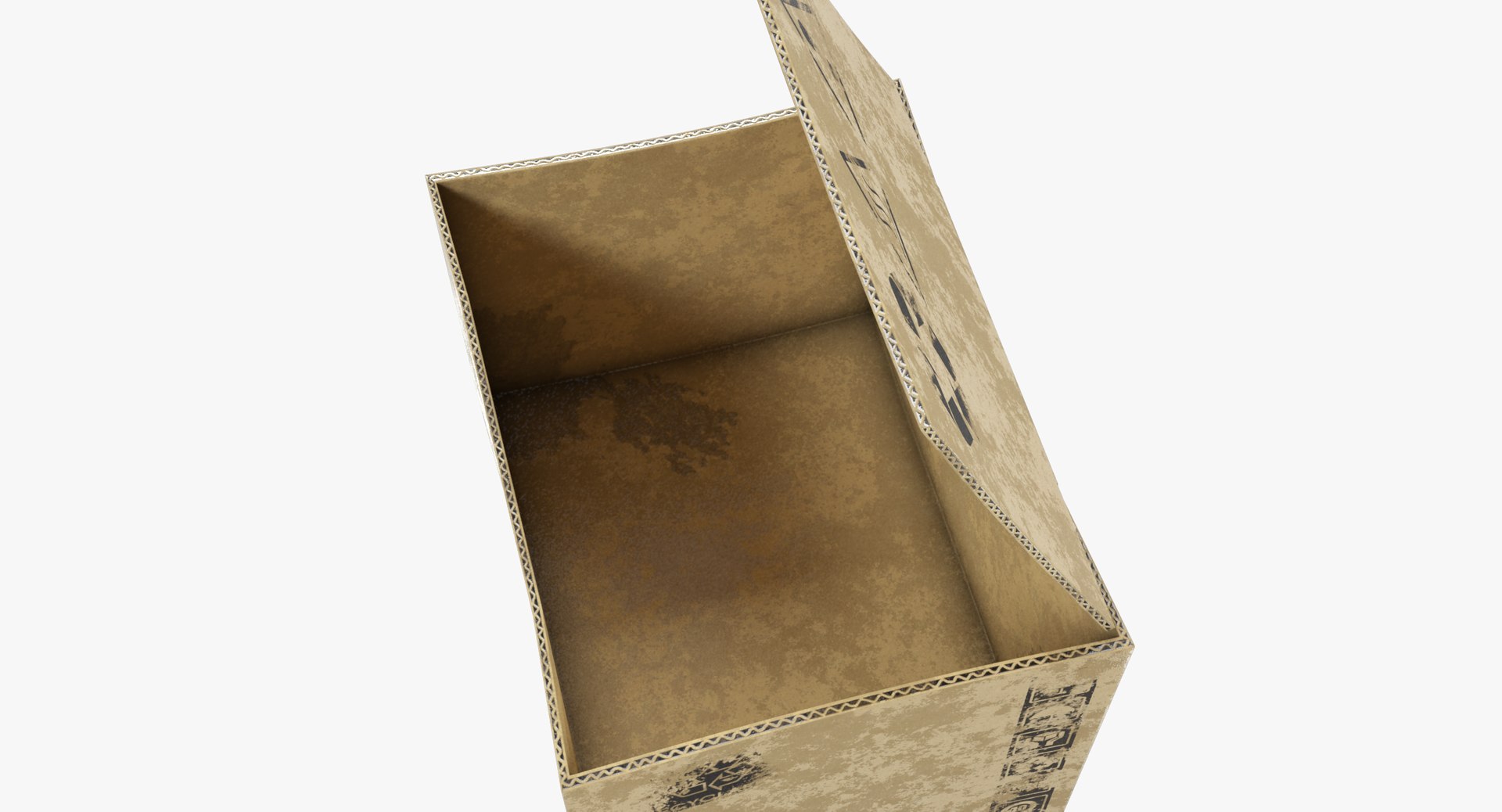 Cardboard box 3D model - TurboSquid 1392532