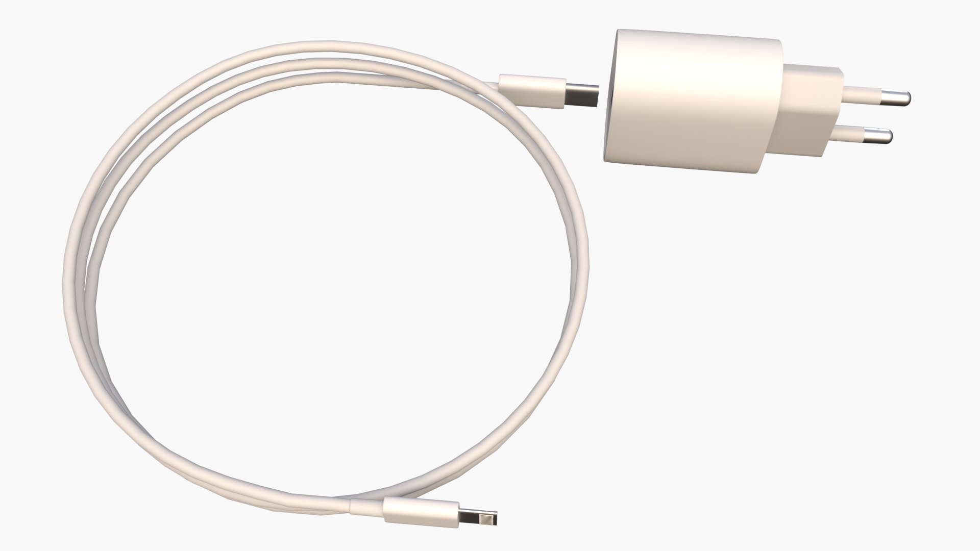 3D Adapter And USB Type-C To Lightning Cable - TurboSquid 2209986