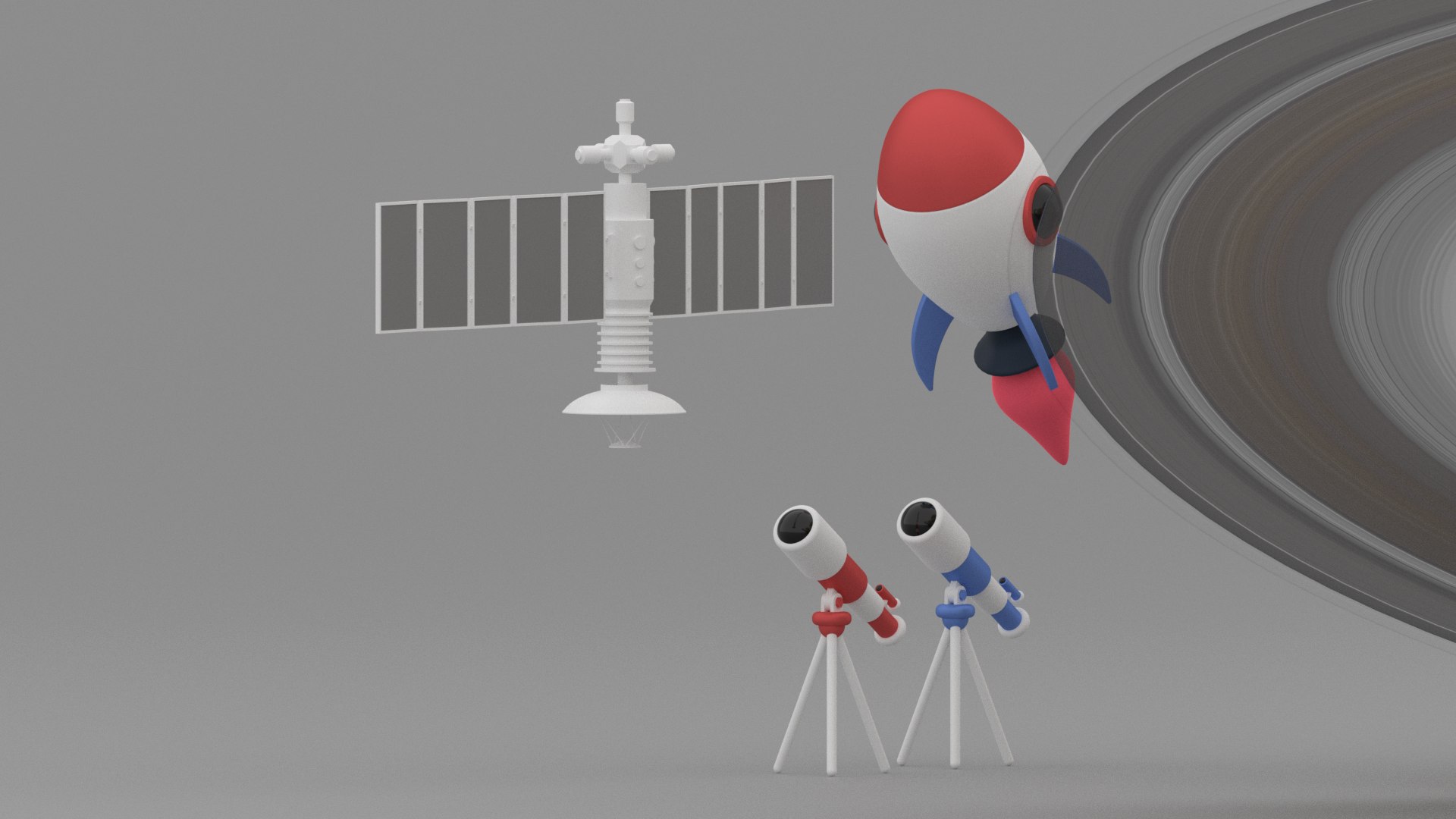 3D Telescope Rocket Satellite Model - TurboSquid 1723415