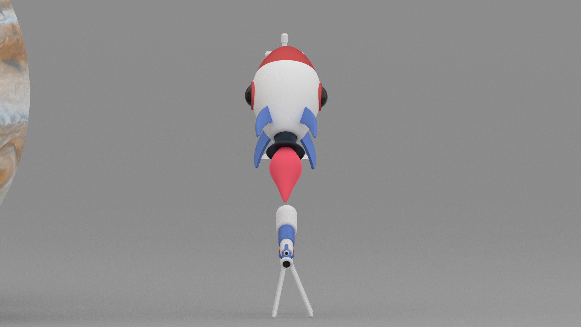 3D Telescope Rocket Satellite Model - TurboSquid 1723415