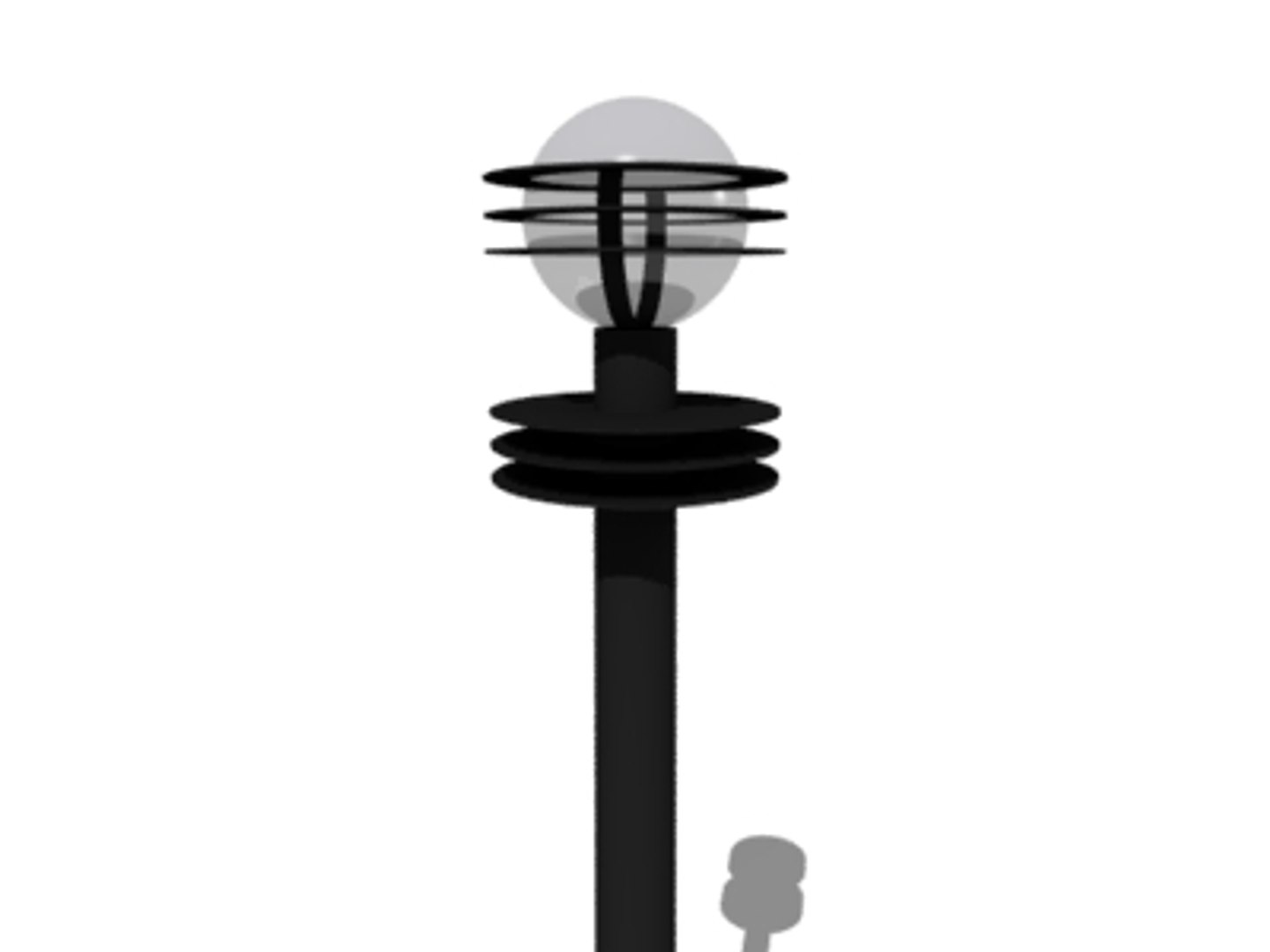 blender modern lamp post