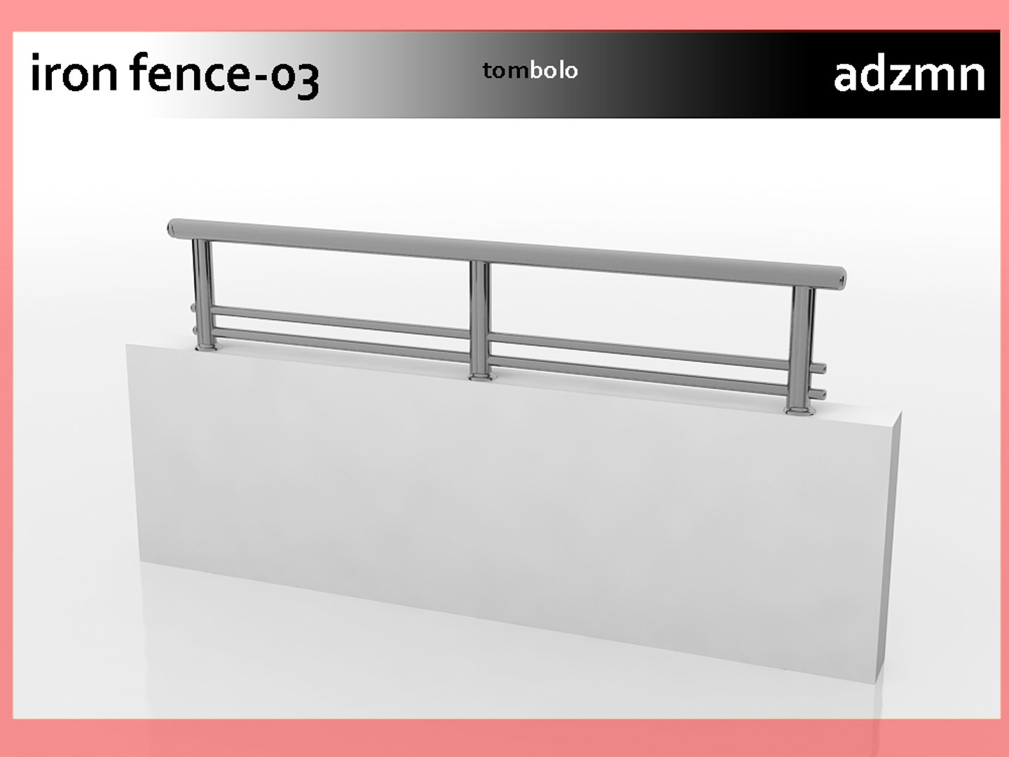 Iron Railing Fence 3ds