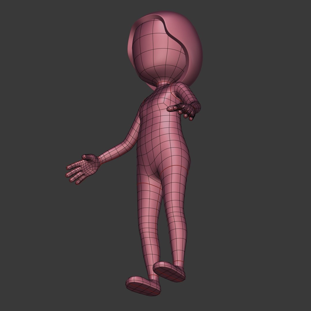 3D Cartoon Woman Girl Mesh Model - TurboSquid 1393469