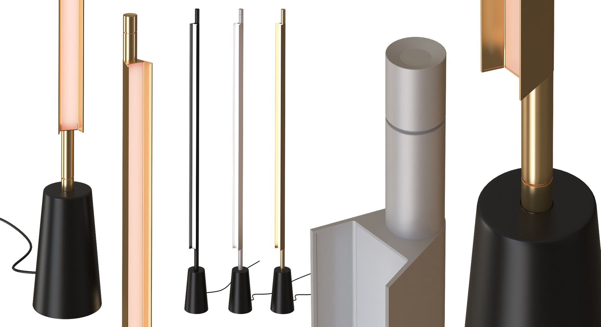 Luceplan Compendium Floor Lamps 3D Model - TurboSquid 2035454