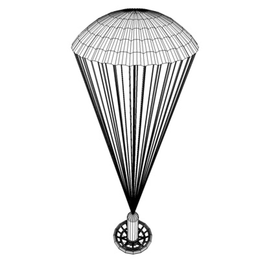 Paraglider Parachute Obj