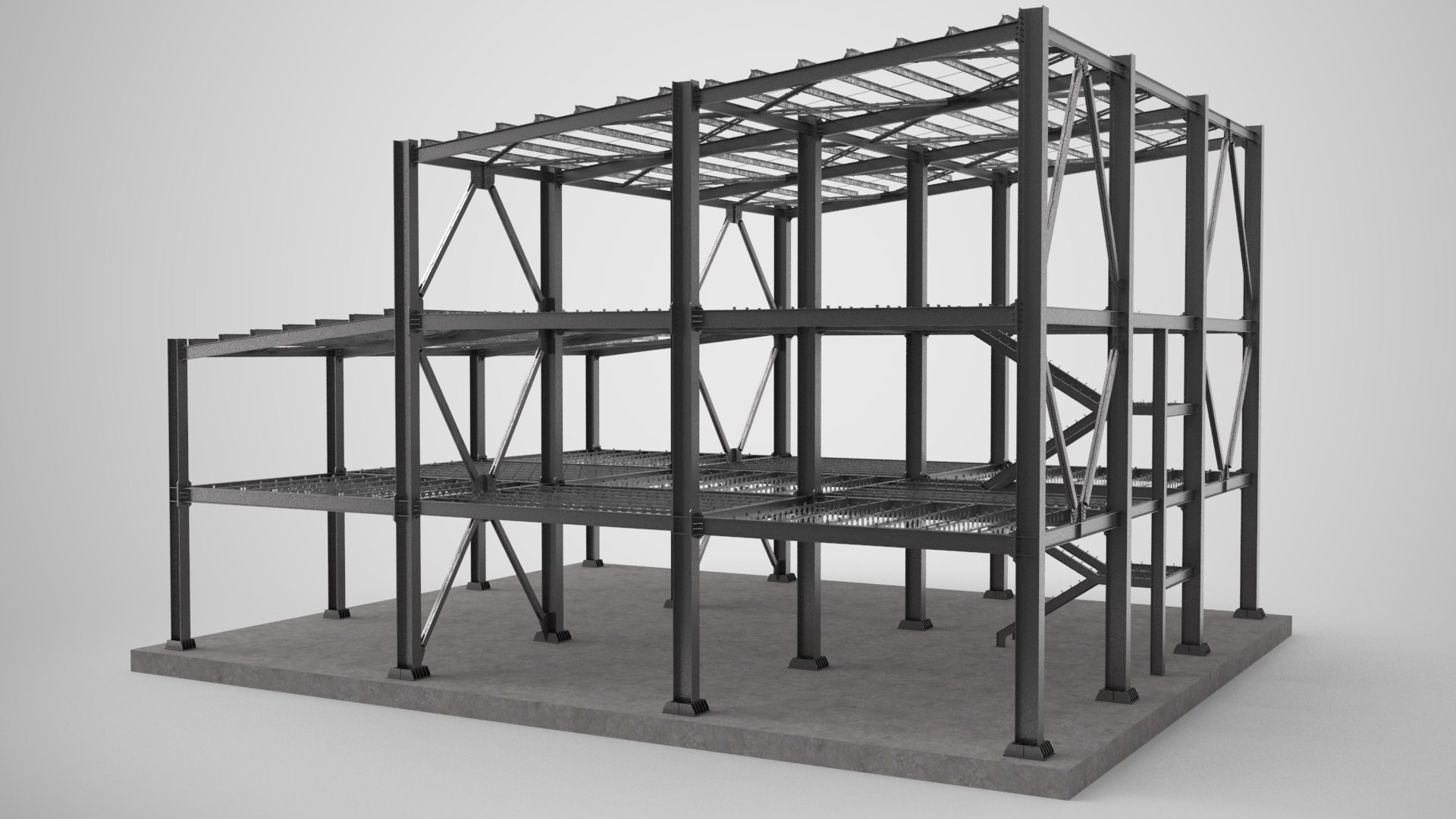3D Structure Steel Model - TurboSquid 1644324
