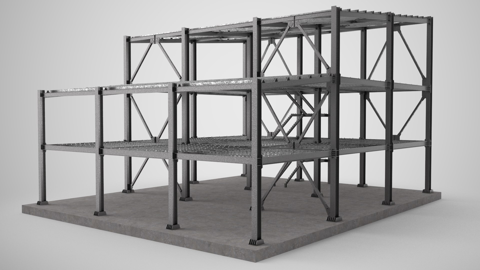 3D Structure Steel Model - TurboSquid 1644324