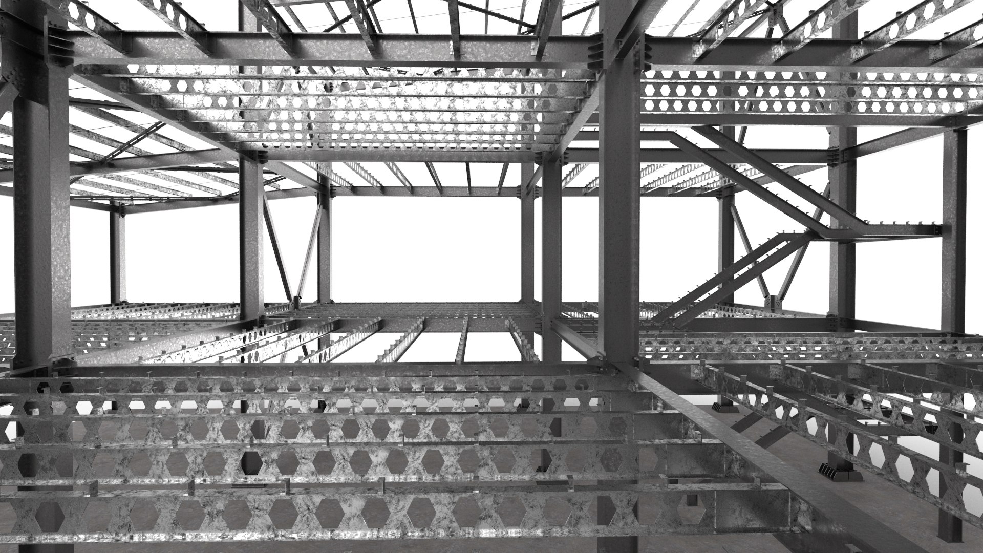 3D Structure Steel Model - TurboSquid 1644324