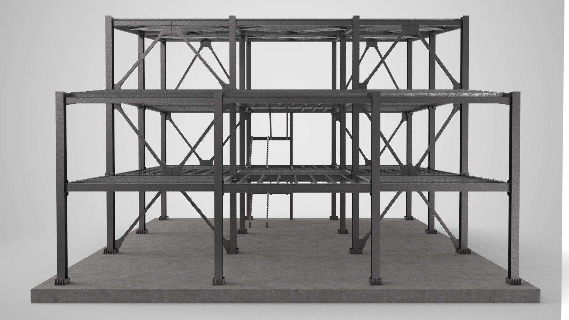 3D Structure Steel Model - TurboSquid 1644324