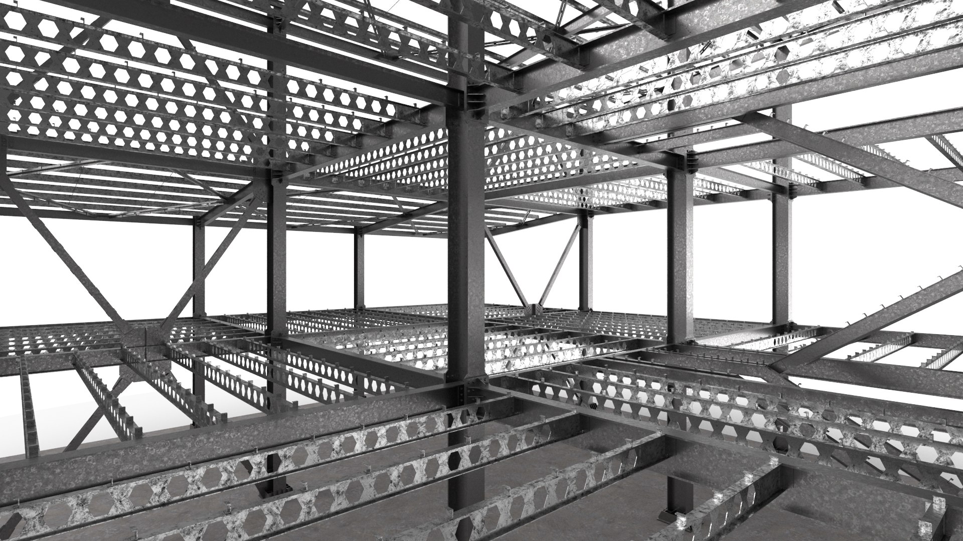 3D Structure Steel Model - TurboSquid 1644324