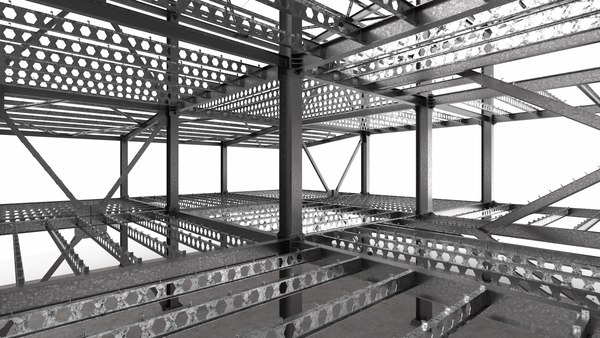 3D structure steel model - TurboSquid 1644324
