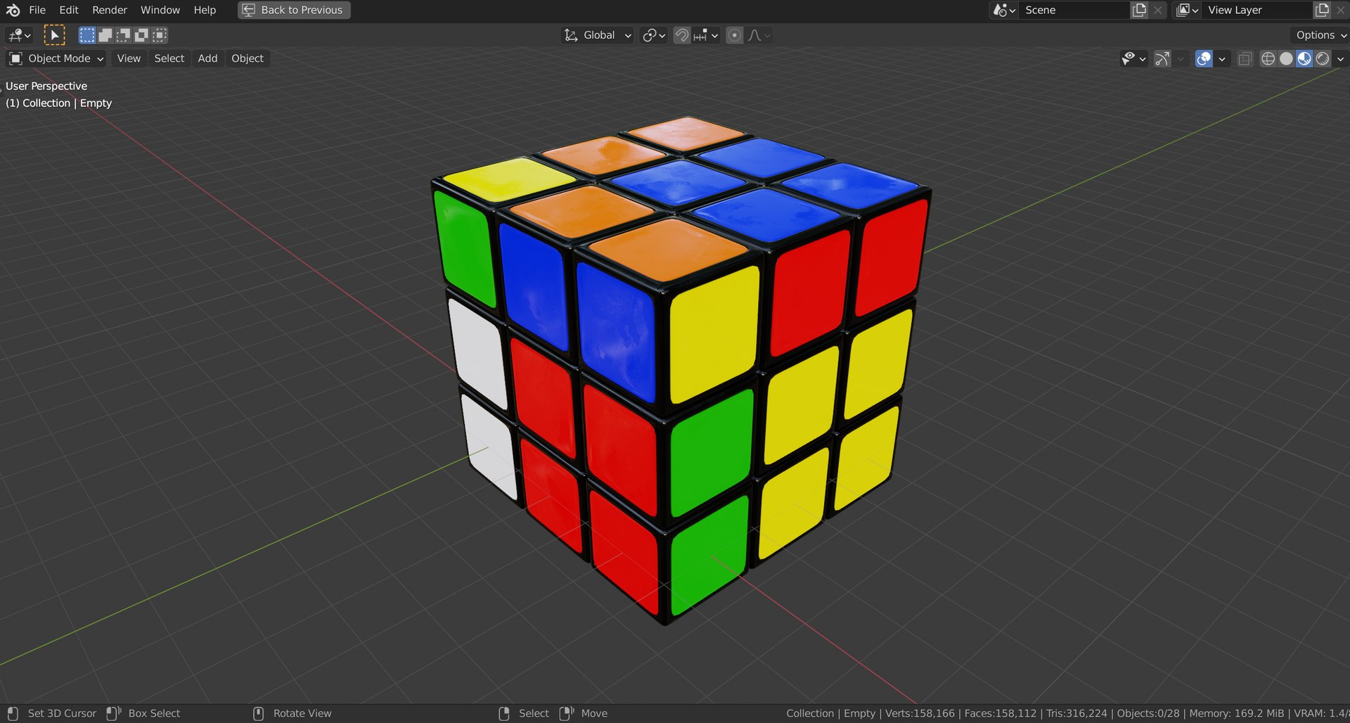 Realistic Rubiks Cube Model - TurboSquid 1797619