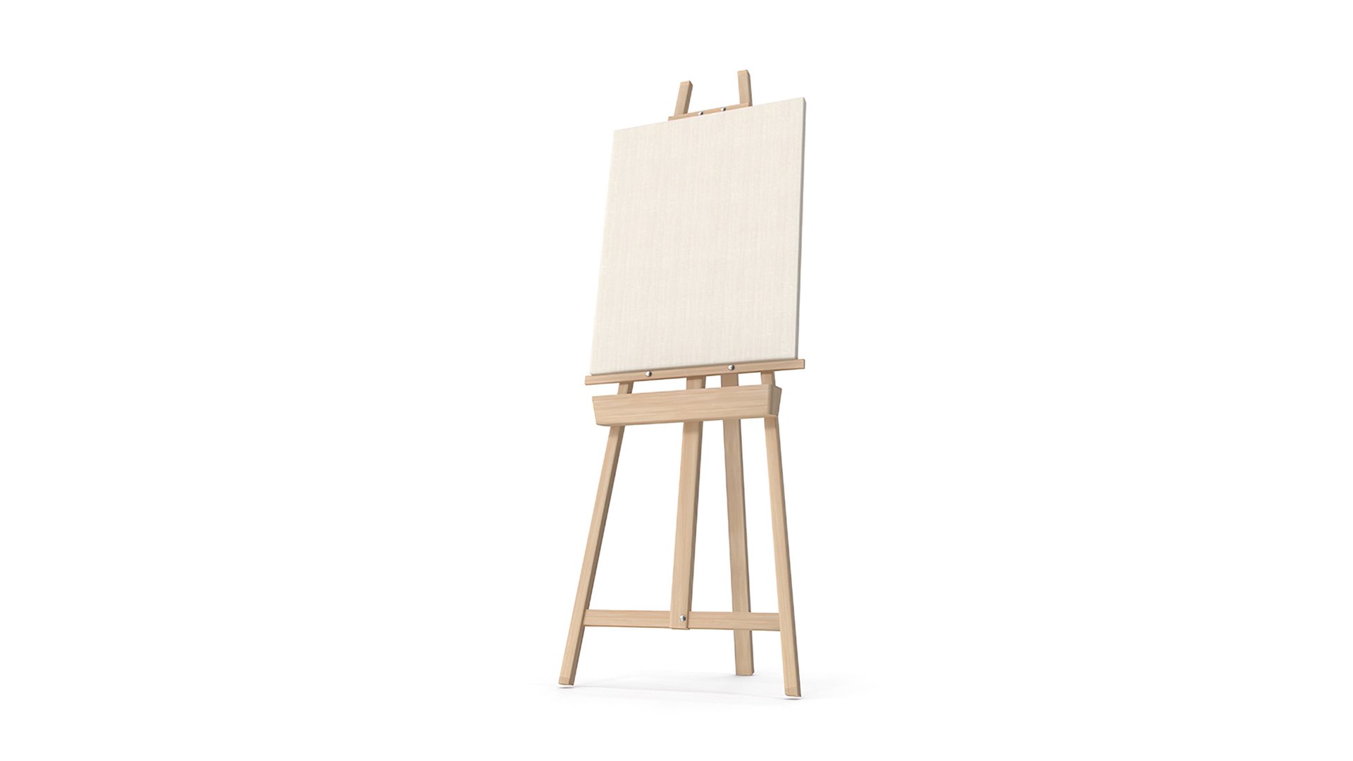 3D Model Easel And Canvas - TurboSquid 2026258