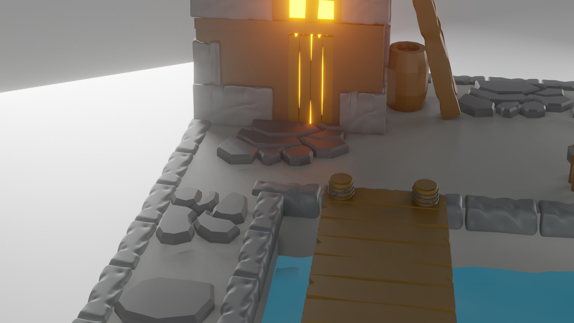 3D Low Poly Medieval Port - TurboSquid 1727785