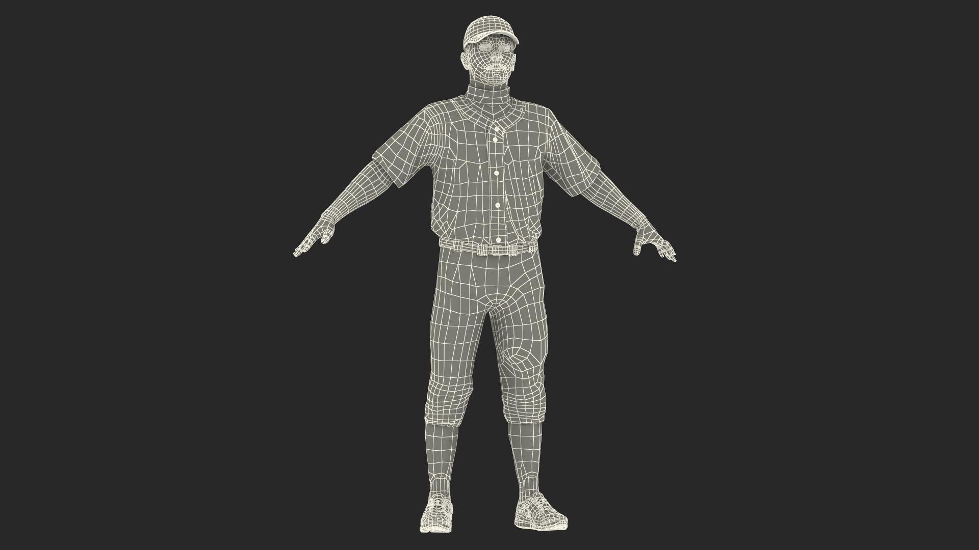 Baseball Player Rigged Generic 3d Max