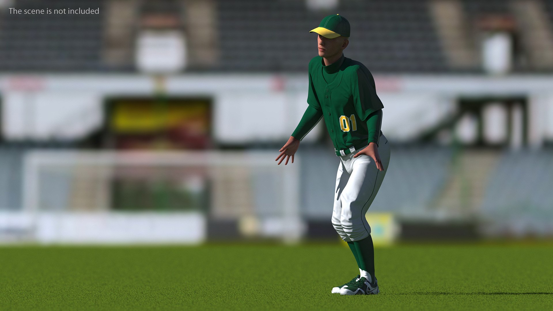 Baseball Player Rigged Generic 3d Max