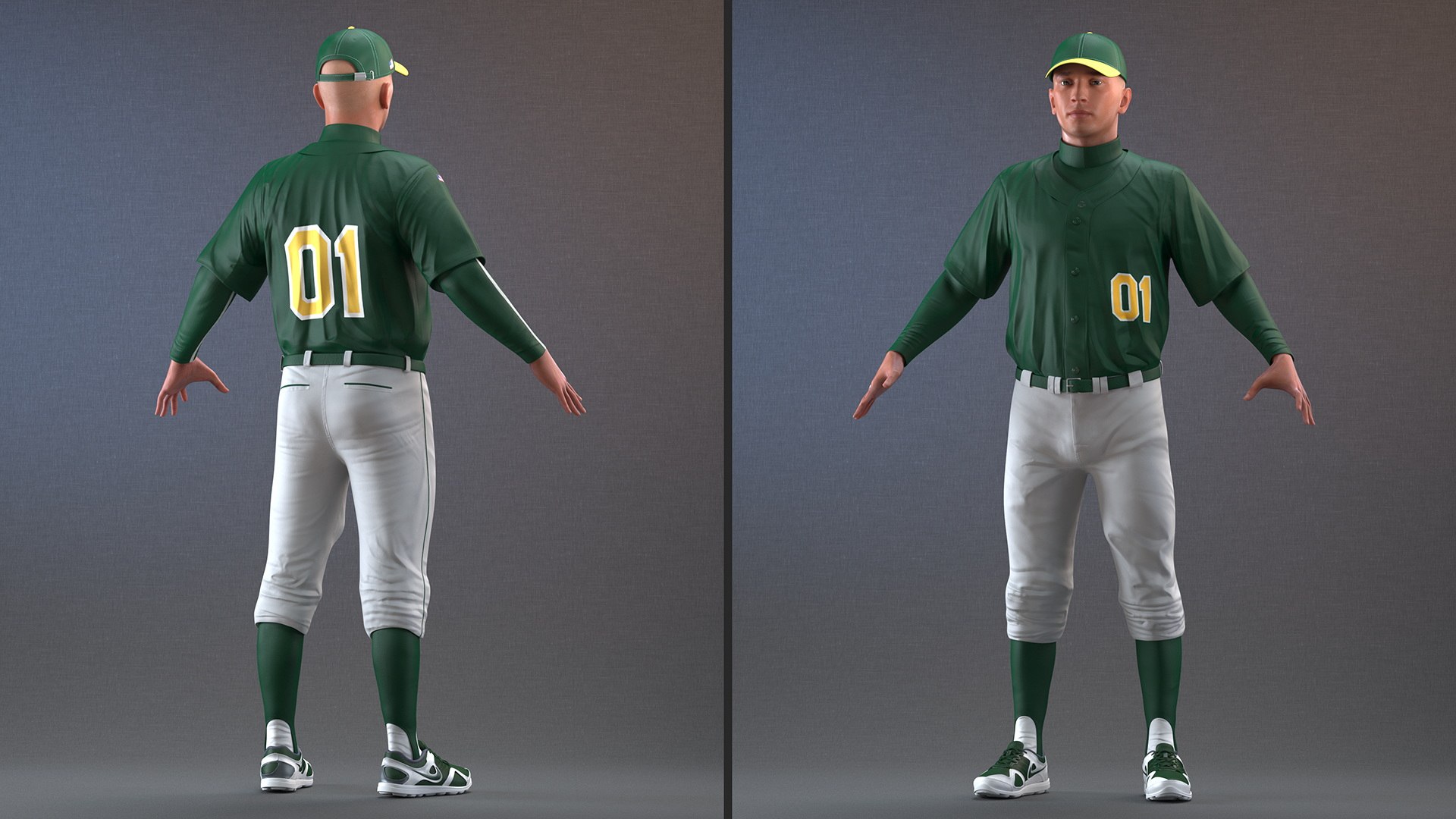 Baseball Player Rigged Generic 3d Max
