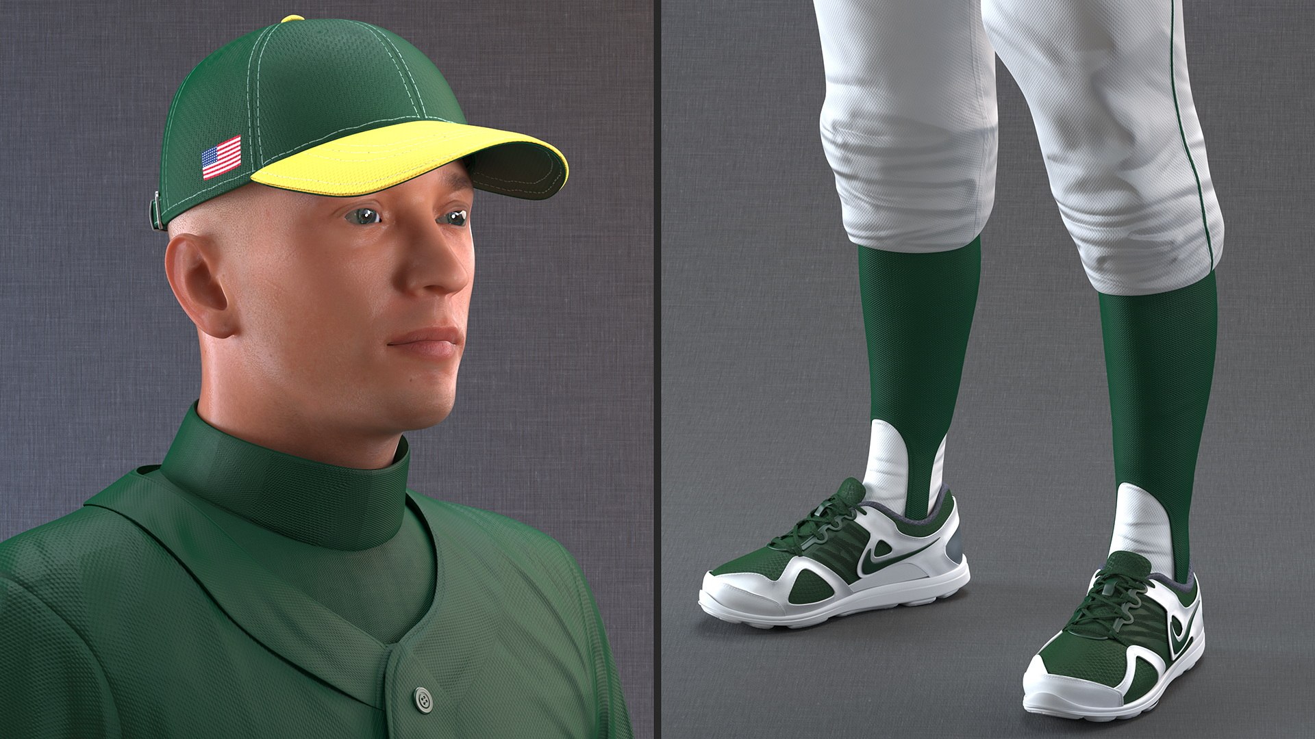 Baseball Player Rigged Generic 3d Max