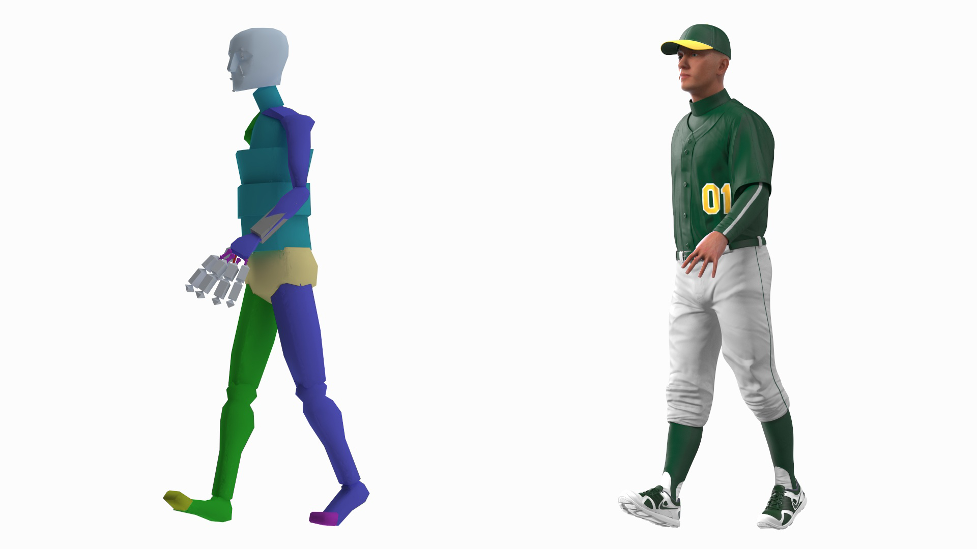 Baseball Player Rigged Generic 3d Max
