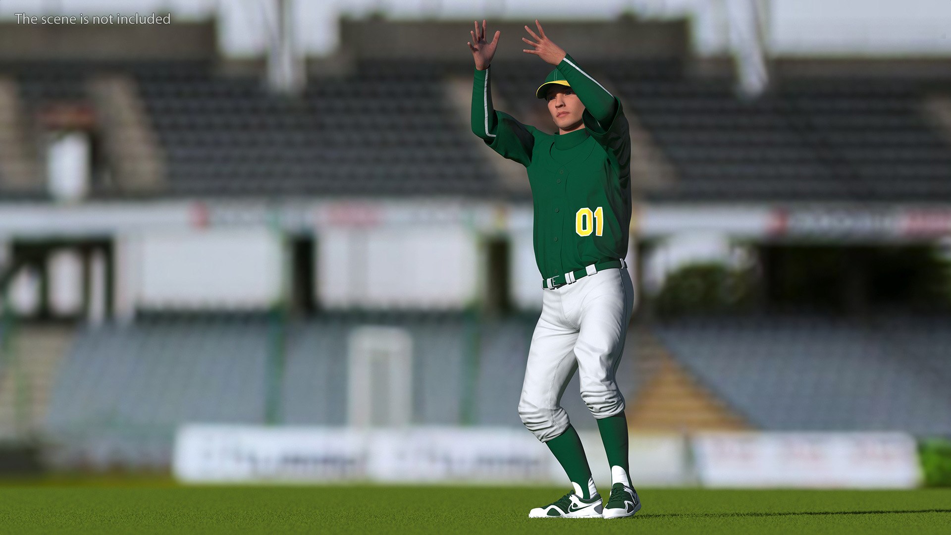 Baseball Player Rigged Generic 3d Max