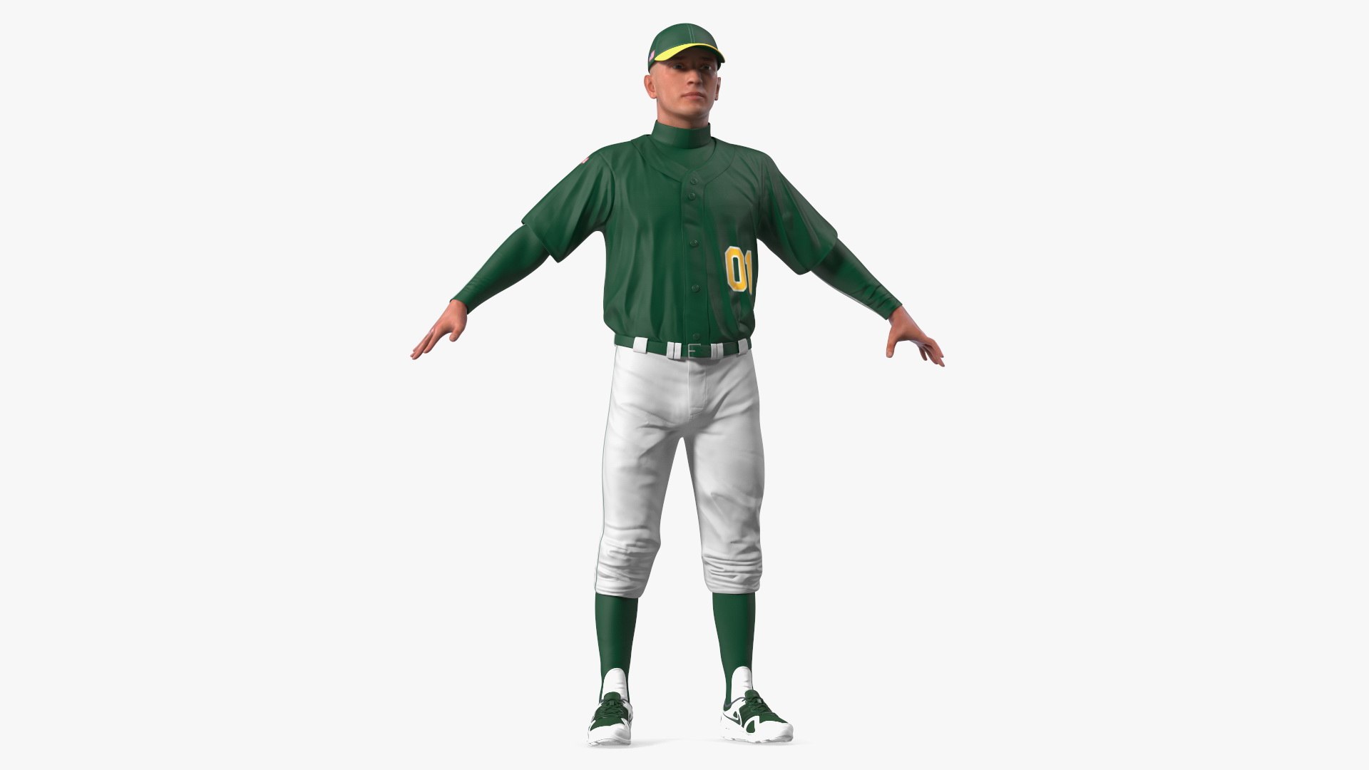 Baseball Player Rigged Generic 3d Max