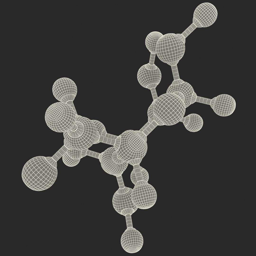 3ds max glucose molecular modeled
