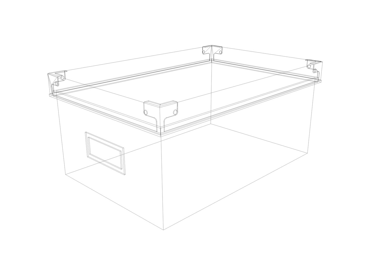 3d Green Cardboard Box Model