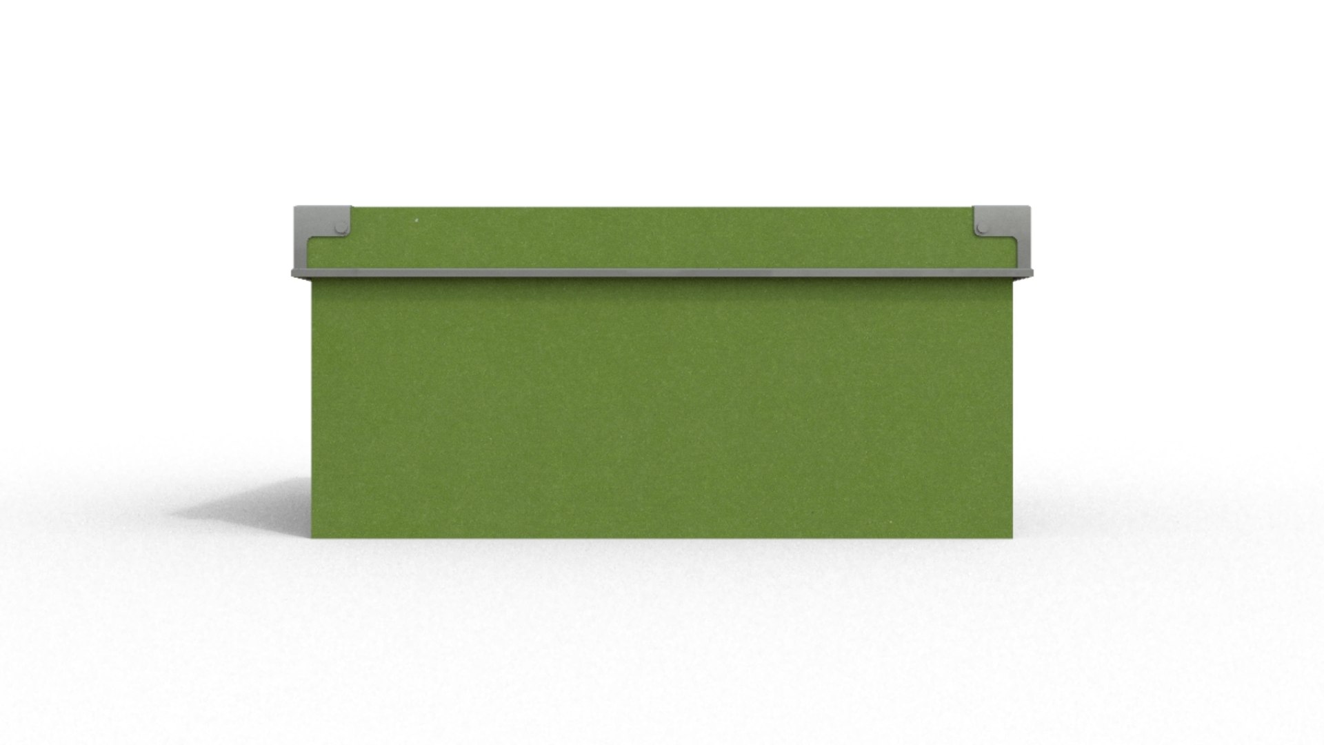 3d Green Cardboard Box Model