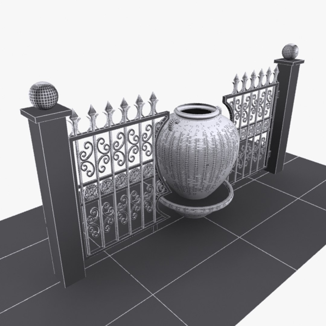 3d decorative wrought iron model