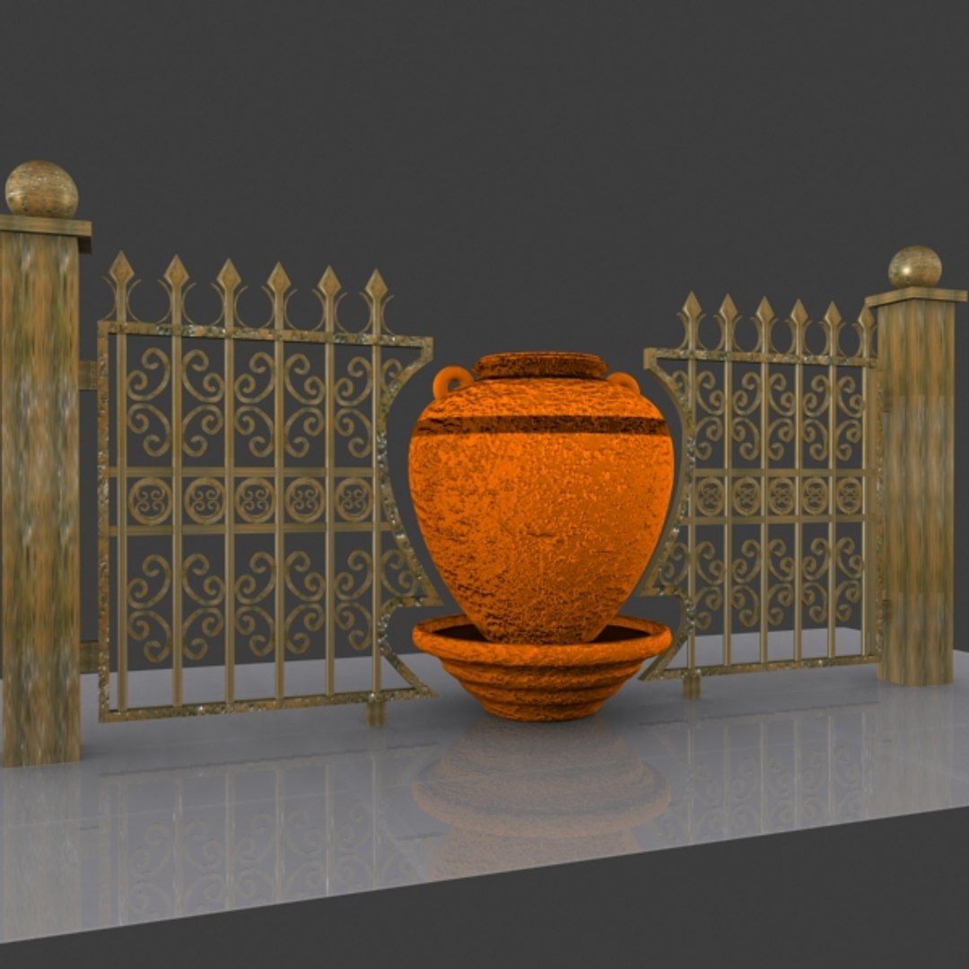 3d decorative wrought iron model
