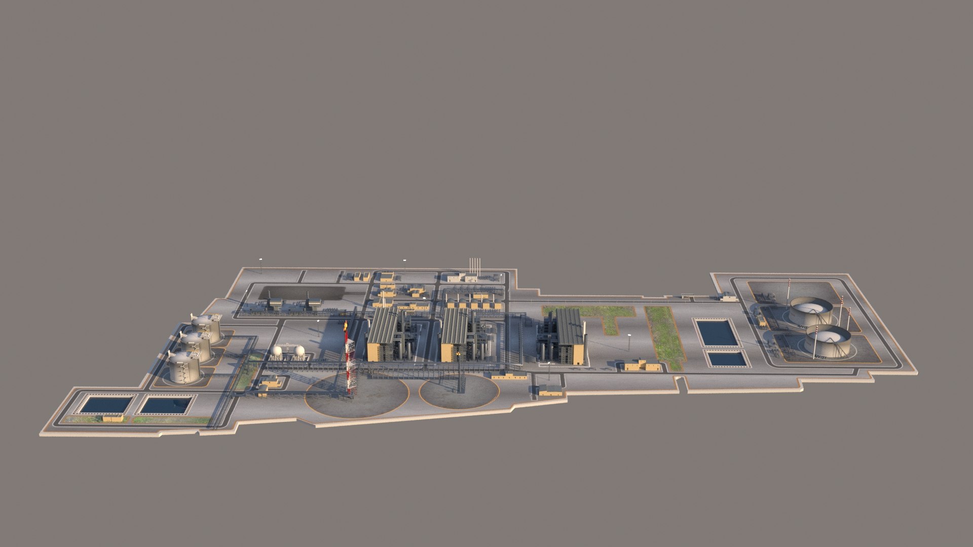 3D Port Lng Plant Oil - TurboSquid 1702875
